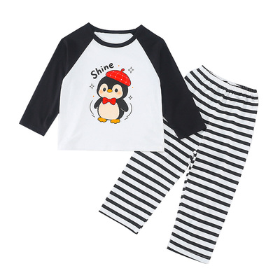 纯棉睡衣春秋季~防着凉企鹅长袖