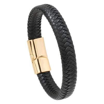 时尚男士手绳金色大扁扣男手环