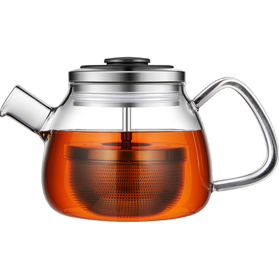 明尊飘逸杯办公花茶壶耐热玻璃