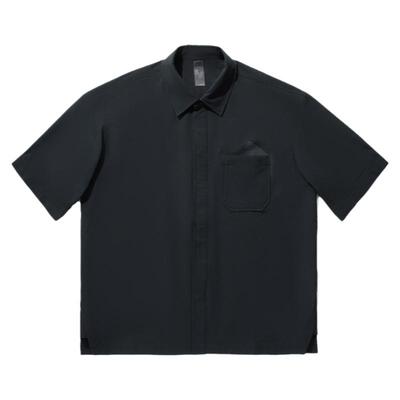 李宁正品男子翻领短袖衬衫