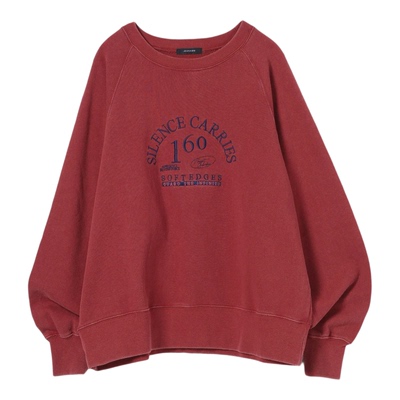 JEANASIS卫衣女2025冬季新款复古字母刺绣宽松含棉长袖上衣612228