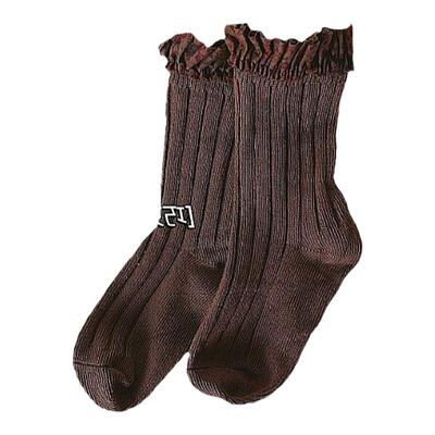 公主短袜春秋碎花宝宝袜子花边