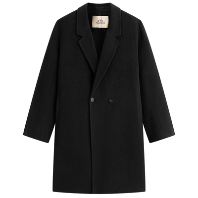 【商场同款】太平鸟男装毛呢大衣25冬新款绵羊毛外套 B1AAF4B10@