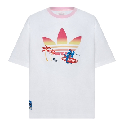 adidas阿迪达斯三叶草男大童迪士尼联名渐变印花短袖T恤 LD7317