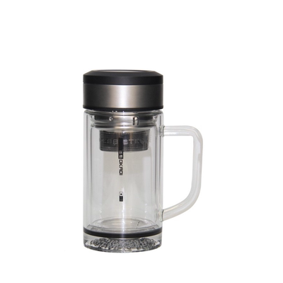 匡迪双层隔热带手柄玻璃水杯