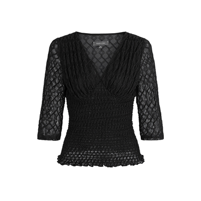 MARYLING玛俪琳网布提花上衣