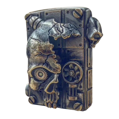 zippo正版朋克风重盔甲打火机
