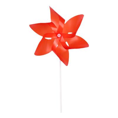 红色大风车户外diy玩具拍摄道具多种四角塑料风车国庆户外装饰