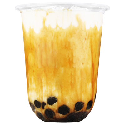 90/95U型奶茶杯子一次性带盖商用