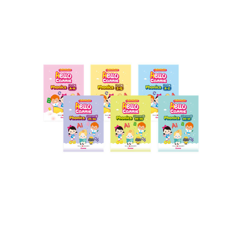 儿童英语启蒙Hello Carrie哈喽凯利自然拼读法贴纸书拼图涂色外教_虎窝淘