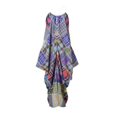 度假风格纹复古印花吊带连衣裙