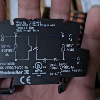 询魏德米勒TOS 24VDC 24VDC 4A光电隔离继电器1