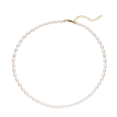 进口贝珠强光正圆颈链