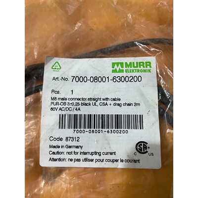 MURR穆尔7000-08001-6300200连接线，M8