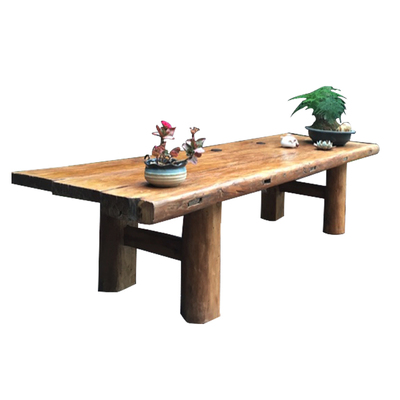 老榆木老门板茶桌旧门板老木头自