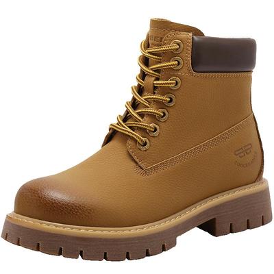 周雨彤推荐百丽又见旷野女短靴加绒保暖工装马丁大黄靴B9S1DDD5