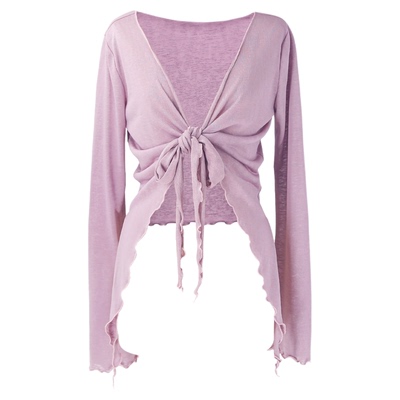 SYT自制港风绑带薄款开衫披肩