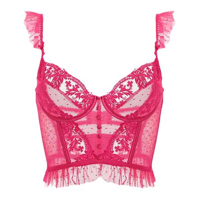 dplaysweet法式美背蕾丝薄款文胸