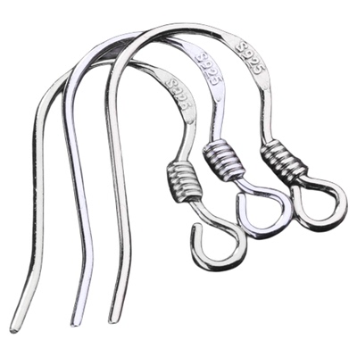 diy手工s925纯银耳钩耳环配件