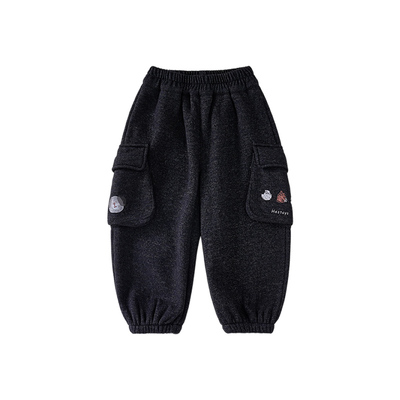 皇室童缘男童加绒加厚束脚裤