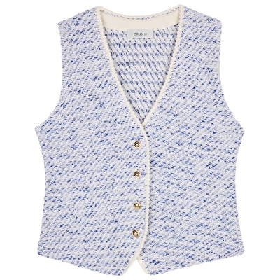 CRUSH26早春新款花呢V领马甲