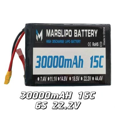 MARSLIPOBATTERY池植保无人机大容量30000mAh22.2V1525C聚合锂电