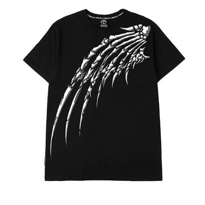 翅膀印花圆领短袖t恤男女同款