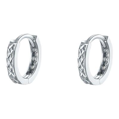 周六福PT950铂金耳饰精致素圈