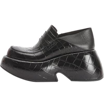 牧玛尼乐福鞋法式复古厚底鞋