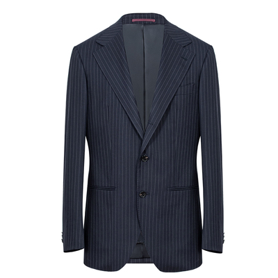 半麻衬工艺商务西服套装男士