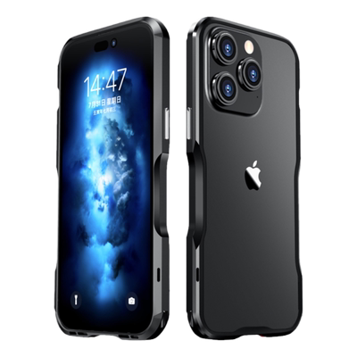 适用于iPhone16ProMax金属边框苹果15promax手机壳12pmax保护套超薄13promax透气散热14plus全包边i11铁框16e