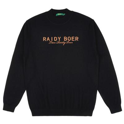 雷迪波尔100%绵羊毛刺绣烫钻毛衣