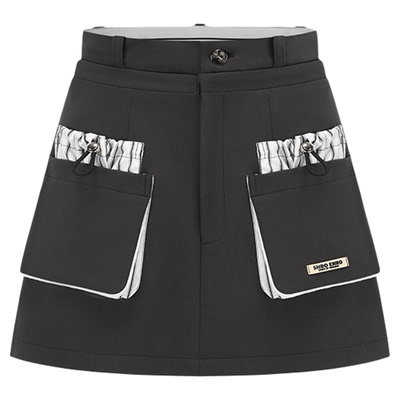 SHROENRO羊毛醋酸口袋半裙