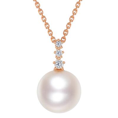 谢瑞麟复古浪漫K金珍珠钻石项链