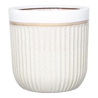 低腰陶瓷白绿大花盆高端轻奢欧式千年木聚宝盆金钱树客厅落地