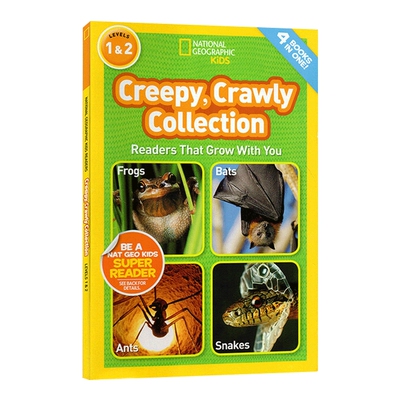 英文原版 National Geographic Kids Creepy Crawly Collection 4个故事合辑 L1L2 美国国家地理儿童百科分级读物 小学STEM课程