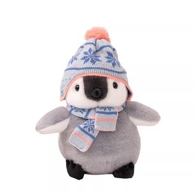 新款帽子小企鹅公仔毛绒玩具