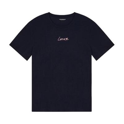 阿玛尼男士纯棉圆领短袖家居T恤