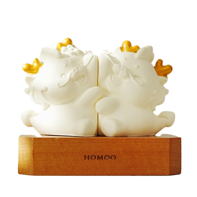 Homoo节日礼盒生日礼物龙年汽车饰品摆件扩香石无火香薰高级淡香
