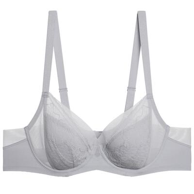 爱慕美体朗日格调内衣女软钢圈薄衬垫薄杯大胸显小文胸AD130431