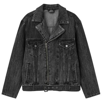 JDV男装商场同款春秋新品深灰廓形休闲百搭牛仔服外套上衣男