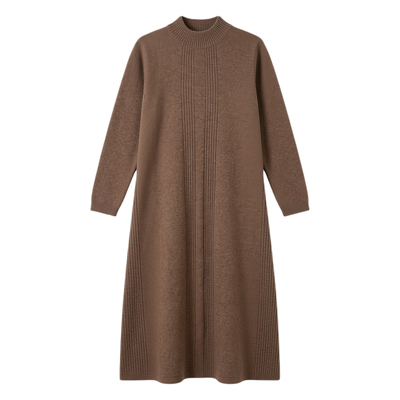 衣莎美诺春秋冬极简羊毛连衣裙