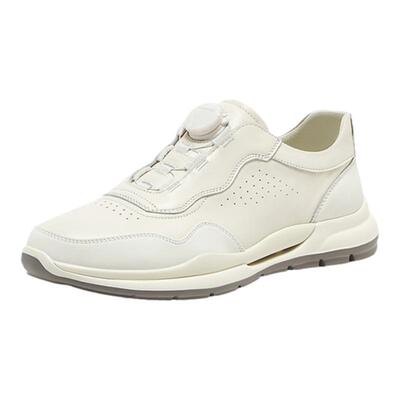 百思图2025春季商场新款牛皮百搭户外厚底男运动休闲鞋EAM05AM5