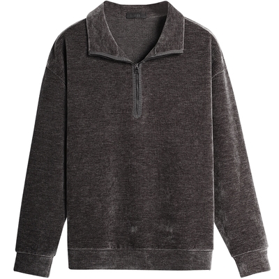 eheUR重磅扎染polo领卫衣