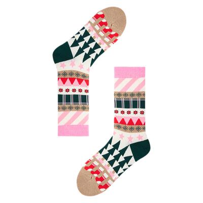 AR雪花袜子礼盒圣诞节日限定男女情侣组合中筒袜2026新款送礼礼物