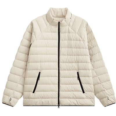 MODE COMMUTER | MC防泼水暗格纹梭织防泼水干爽立领短款羽绒服