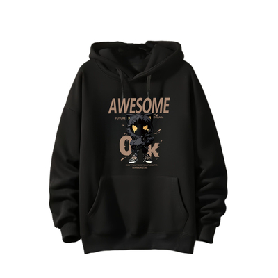 春秋冬季套头连帽卫衣男女款潮流潮牌宽松上衣加绒学生帽衫薄外套