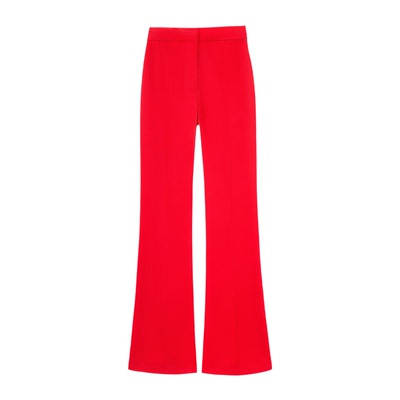 夏季薄款纯色网纱喇叭裤