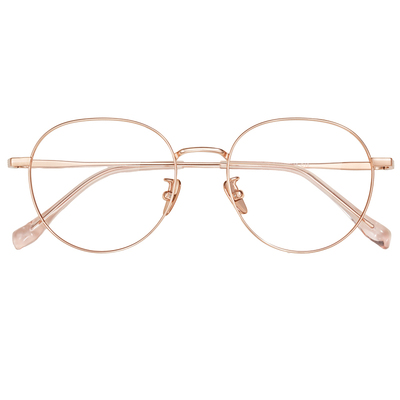 乐申超轻纯钛眼镜近视女