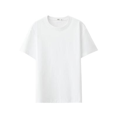 三福凉感抗菌短袖2026新款夏季重磅t恤时尚宽松纯色情侣上衣女装